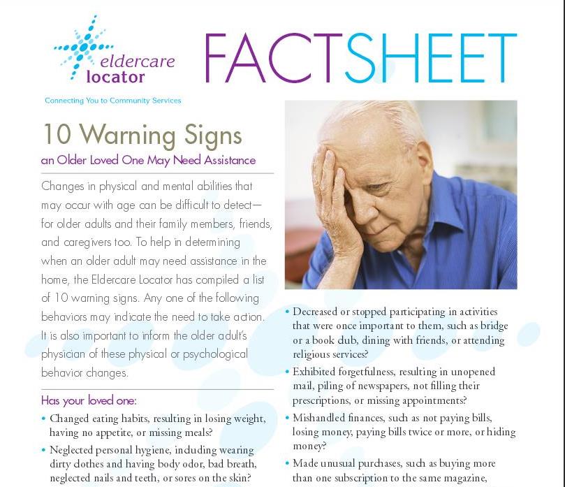 10 Warning Signs that an elder may need assistance